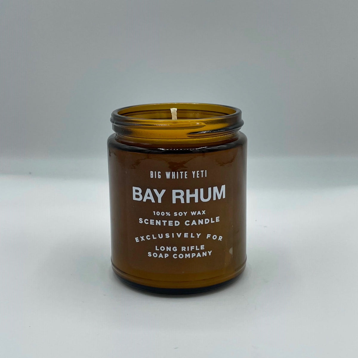 Bay Rhum Candle by Big White Yeti | 9 oz Amber Jar – Long Rifle Soap Co.